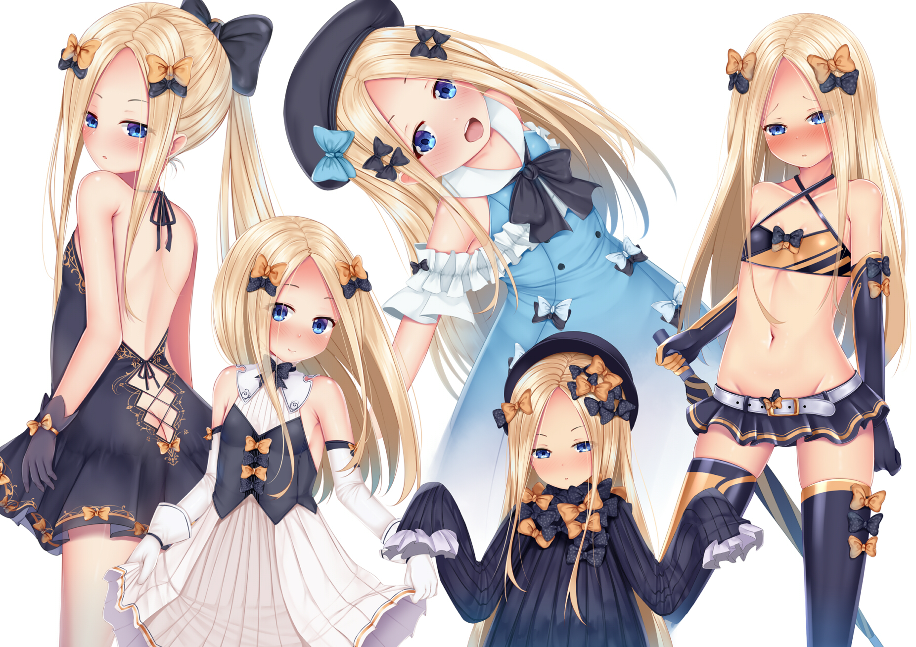 Safebooru - 1girl :d :o abigail williams (fate/grand order) ass backless dress backless outfit ...
