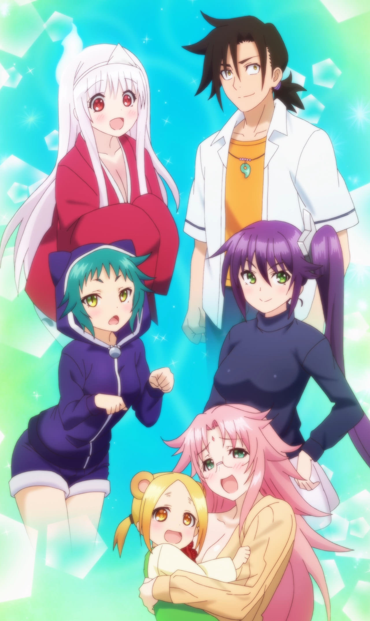 Safebooru - 1boy 5girls ameno sagiri arahabaki nonko blonde hair ...