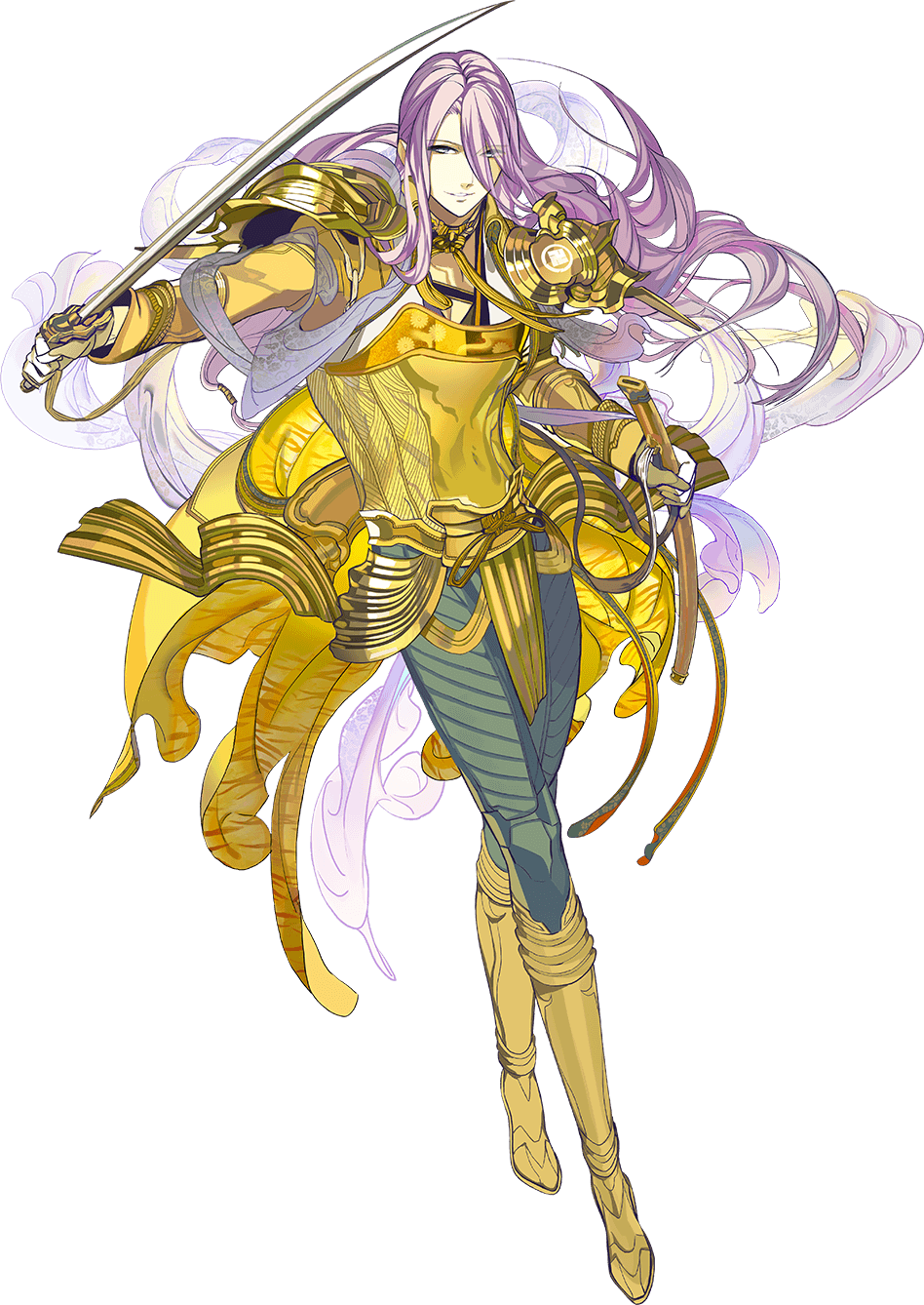 Safebooru - 1boy arai teruko armor blue eyes full body gloves hachisuka ...