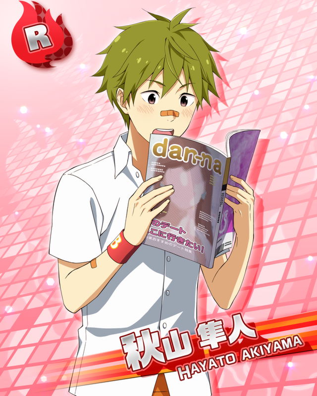 Safebooru - akiyama hayato blue eyes book character name green hair ...