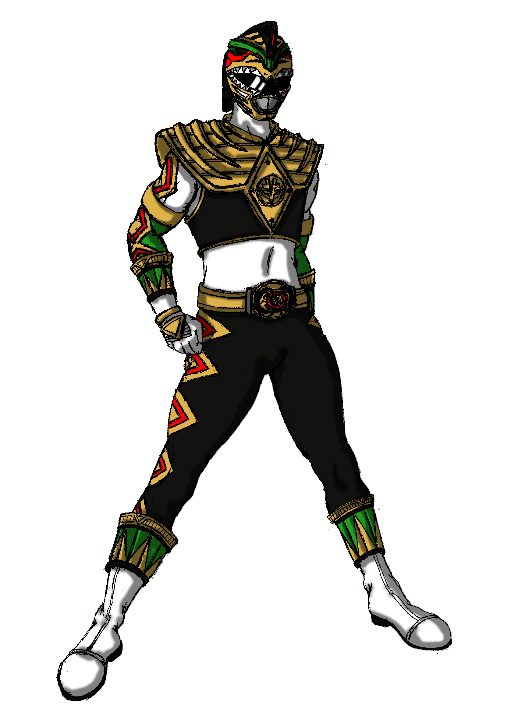 Safebooru - 1boy arm guards bakuryuu sentai abaranger belt black dino ...