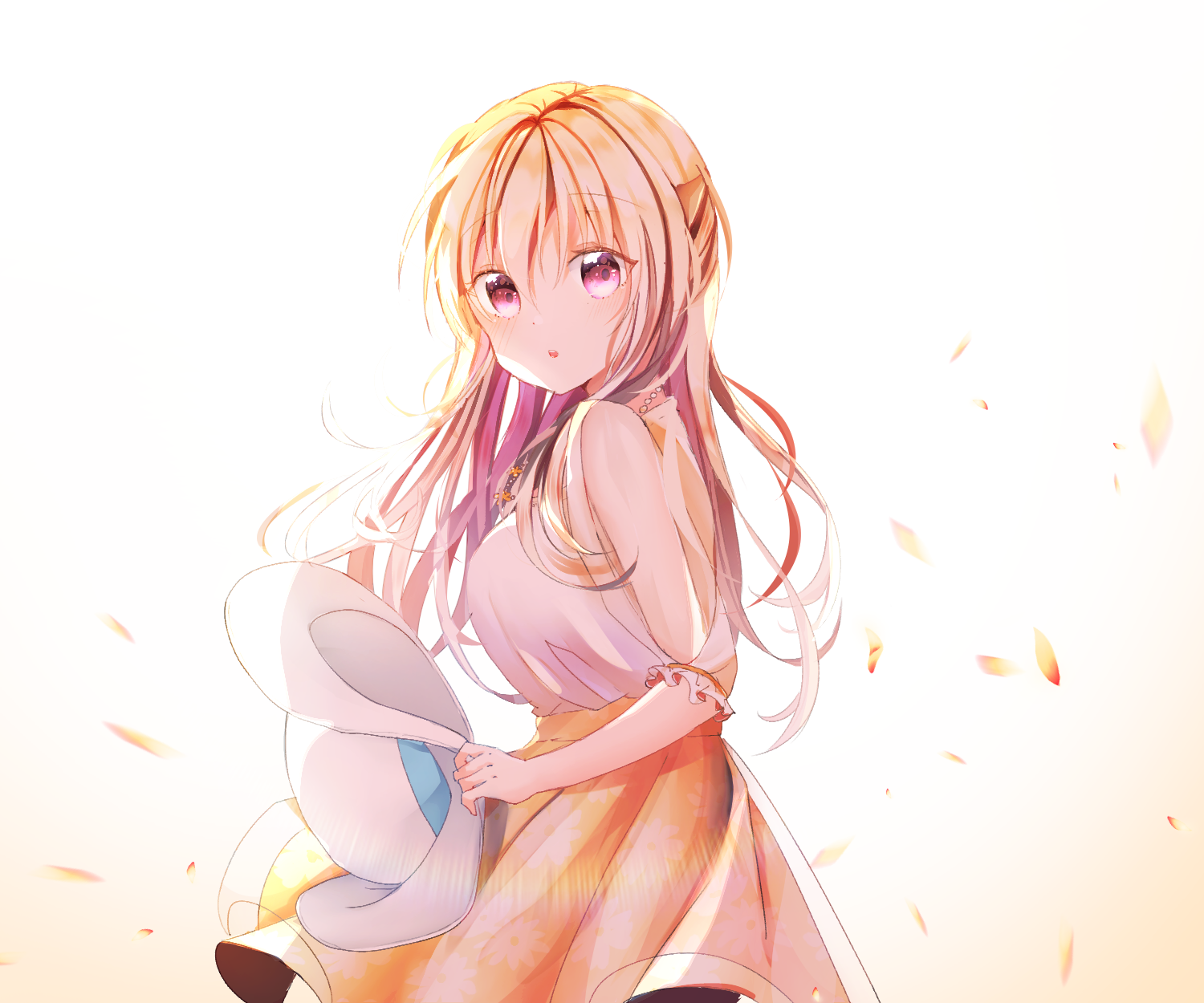 Safebooru - 1girl :o bang dream! bangs blonde hair cowboy hat from side half updo hat highres ...