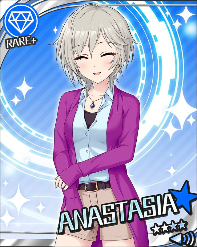 Safebooru - anastasia (idolmaster) blush character name closed eyes grey hair idolmaster ...