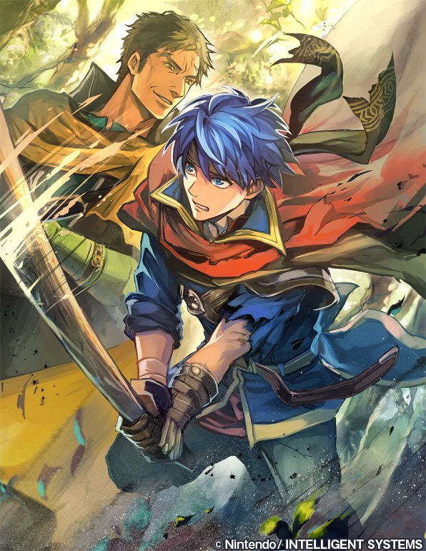 Safebooru - 2boys armor blue eyes blue hair brown hair cape father and ...