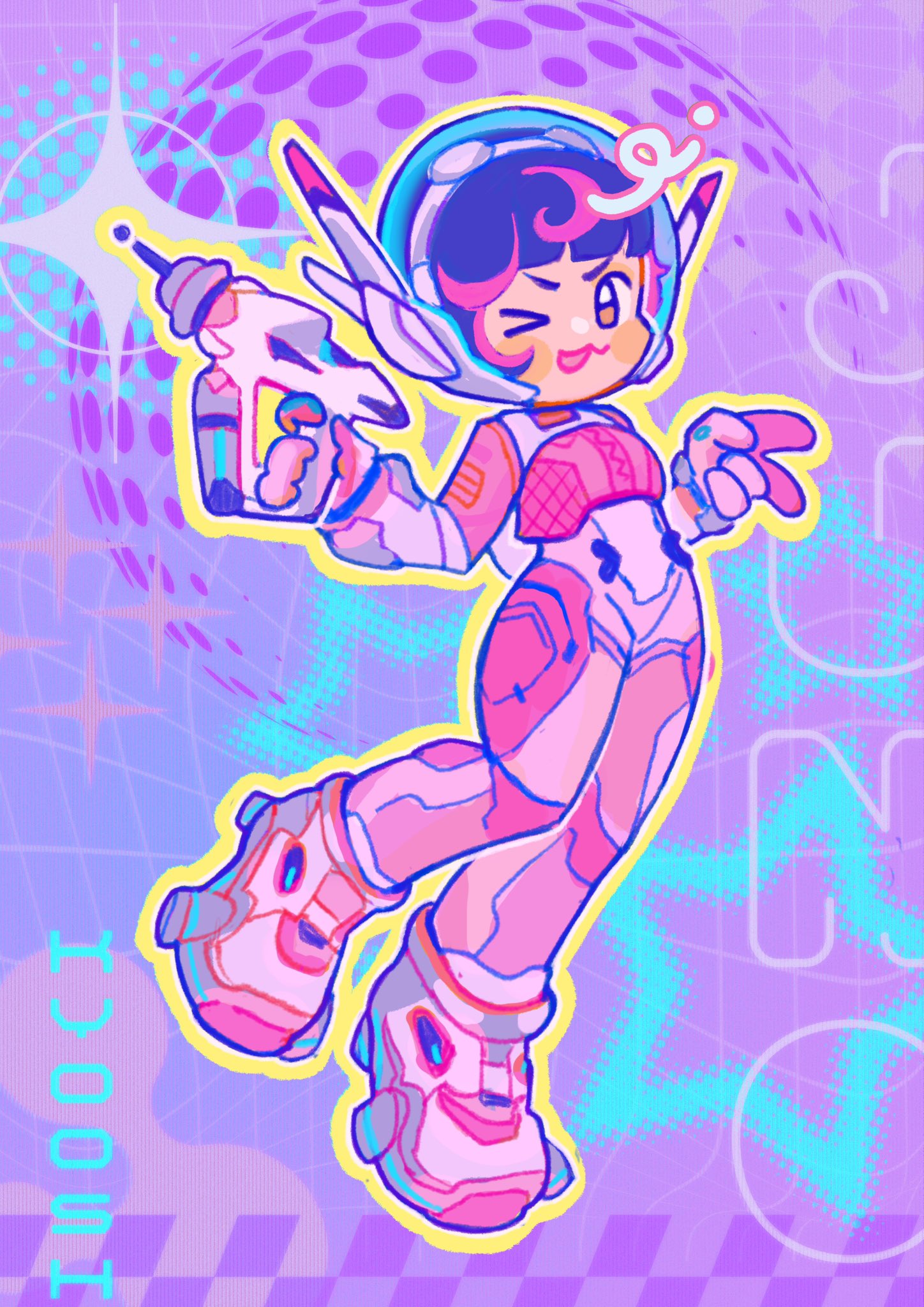 Safebooru - 1girl :3 brown eyes flat chest full body helmet highres ...