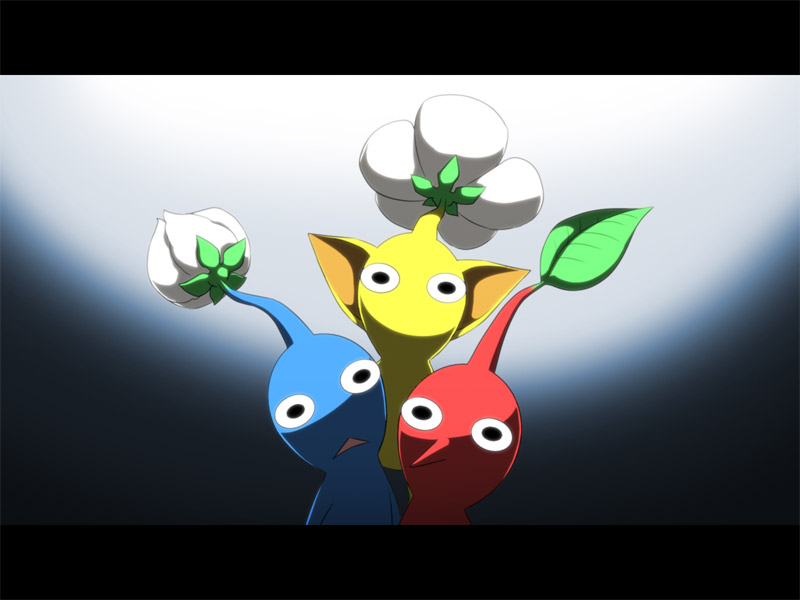 Safebooru - anime coloring black background black eyes blue pikmin blue ...