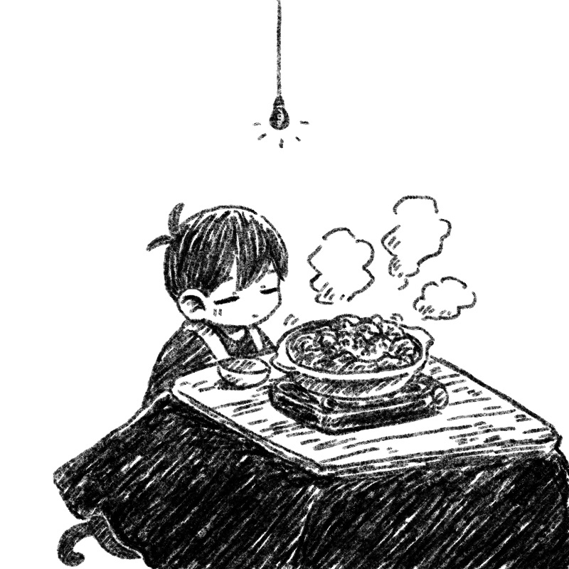 Safebooru - 1boy antenna hair bowl closed eyes closed mouth greyscale ...