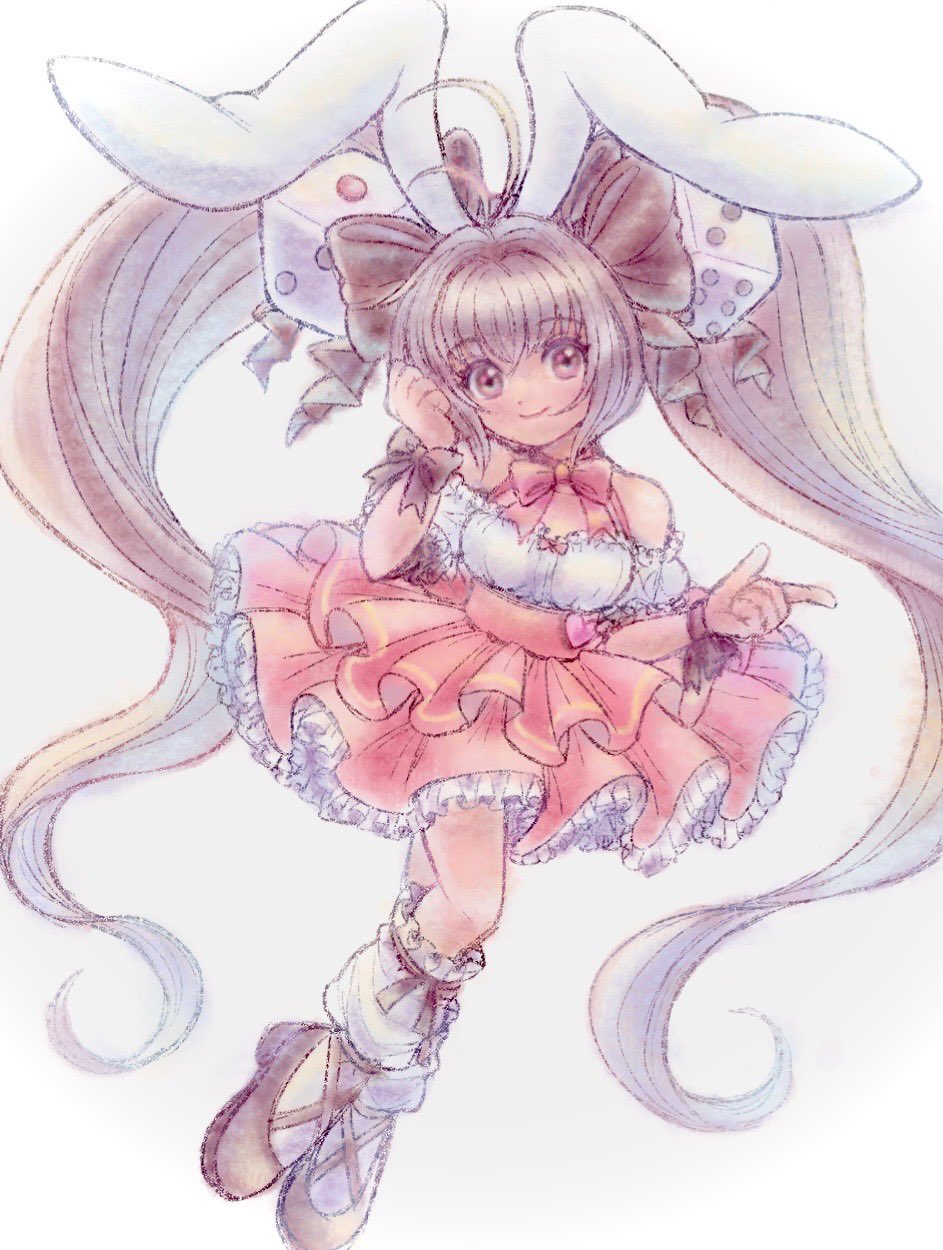 Safebooru - 1girl animal ears bare shoulders bow brown eyes brown hair di gi charat dice hair ...