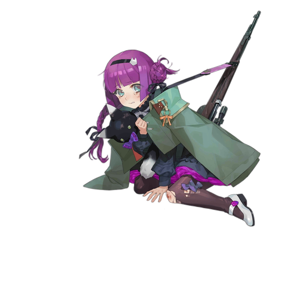 Safebooru - 1girl blood bow braided bun capelet carcano carcano m91/38 ...