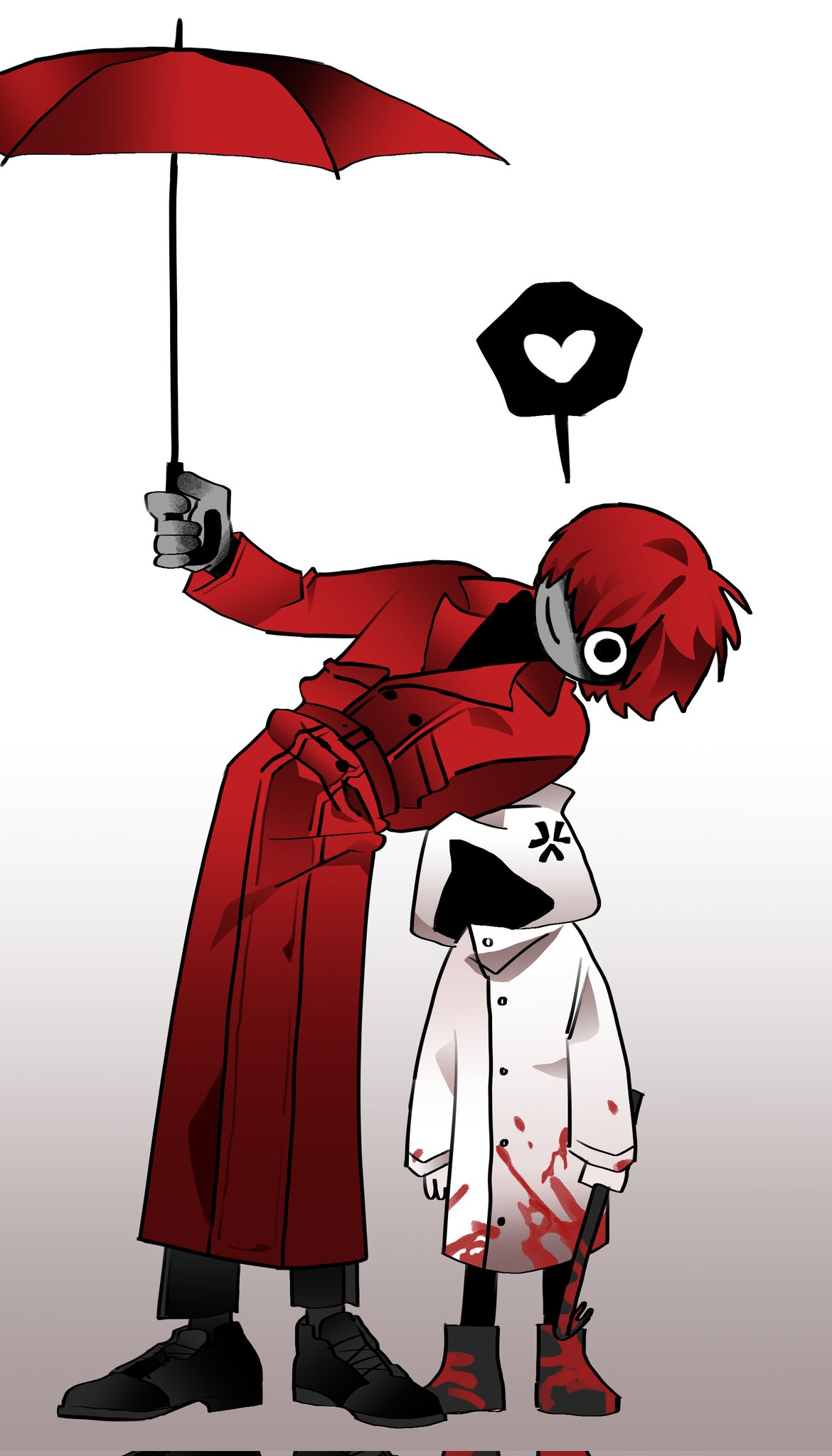 Safebooru - 1boy 1girl anger vein arm behind back belt black eyes black footwear black pants ...