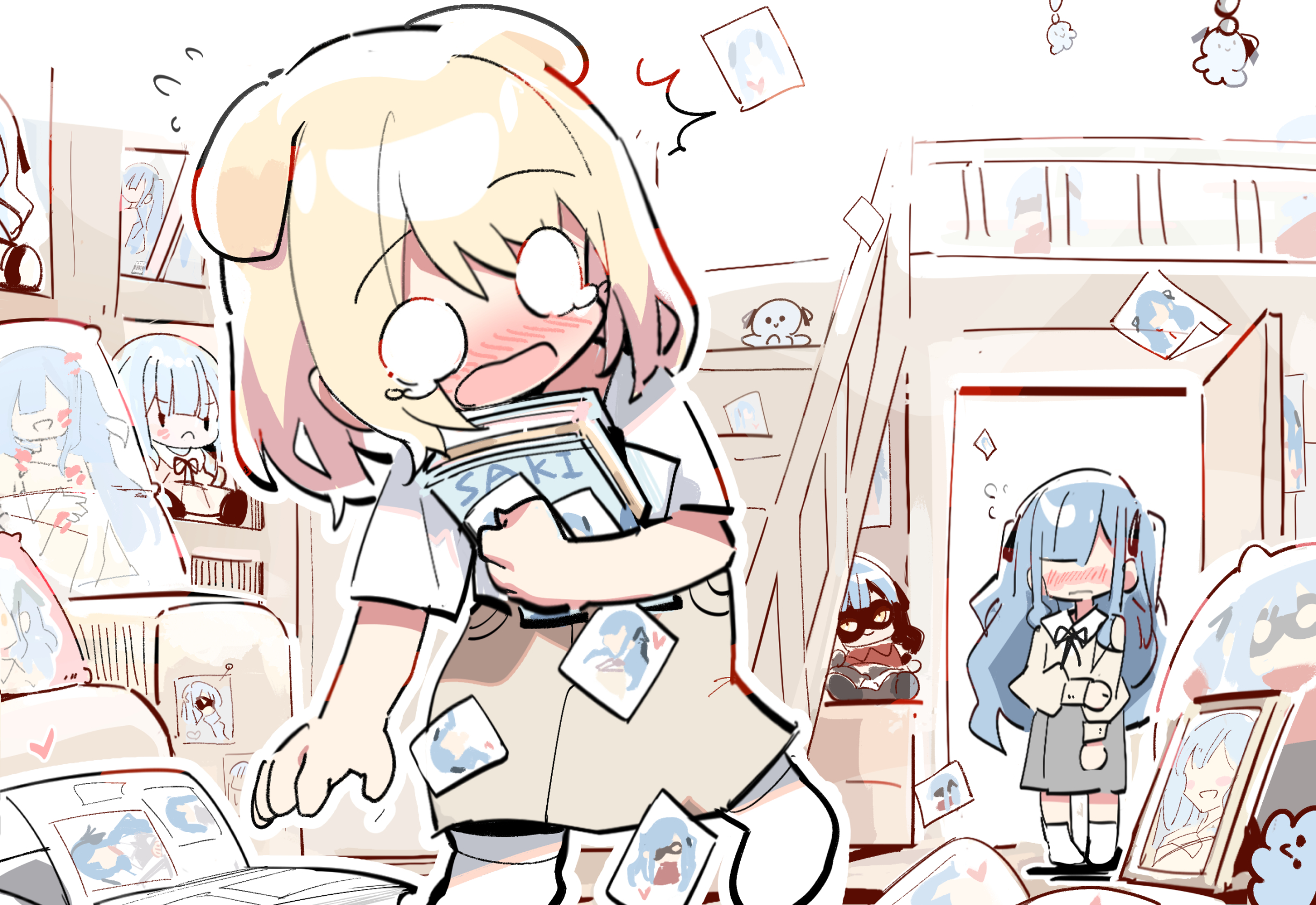 Safebooru - 2girls animal ears bang dream! bang dream! it's mygo!!!!! blonde hair blue hair ...