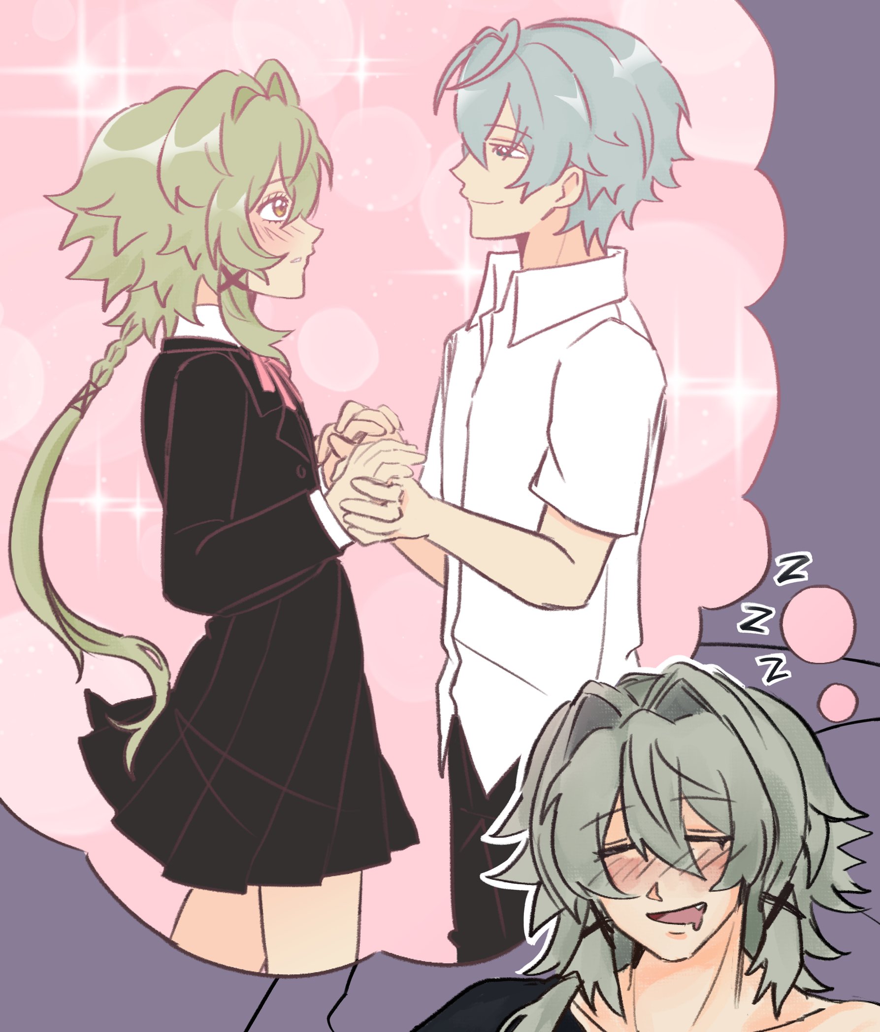 Safebooru - 1boy 1girl alternate costume bow caesar king (zenless zone ...