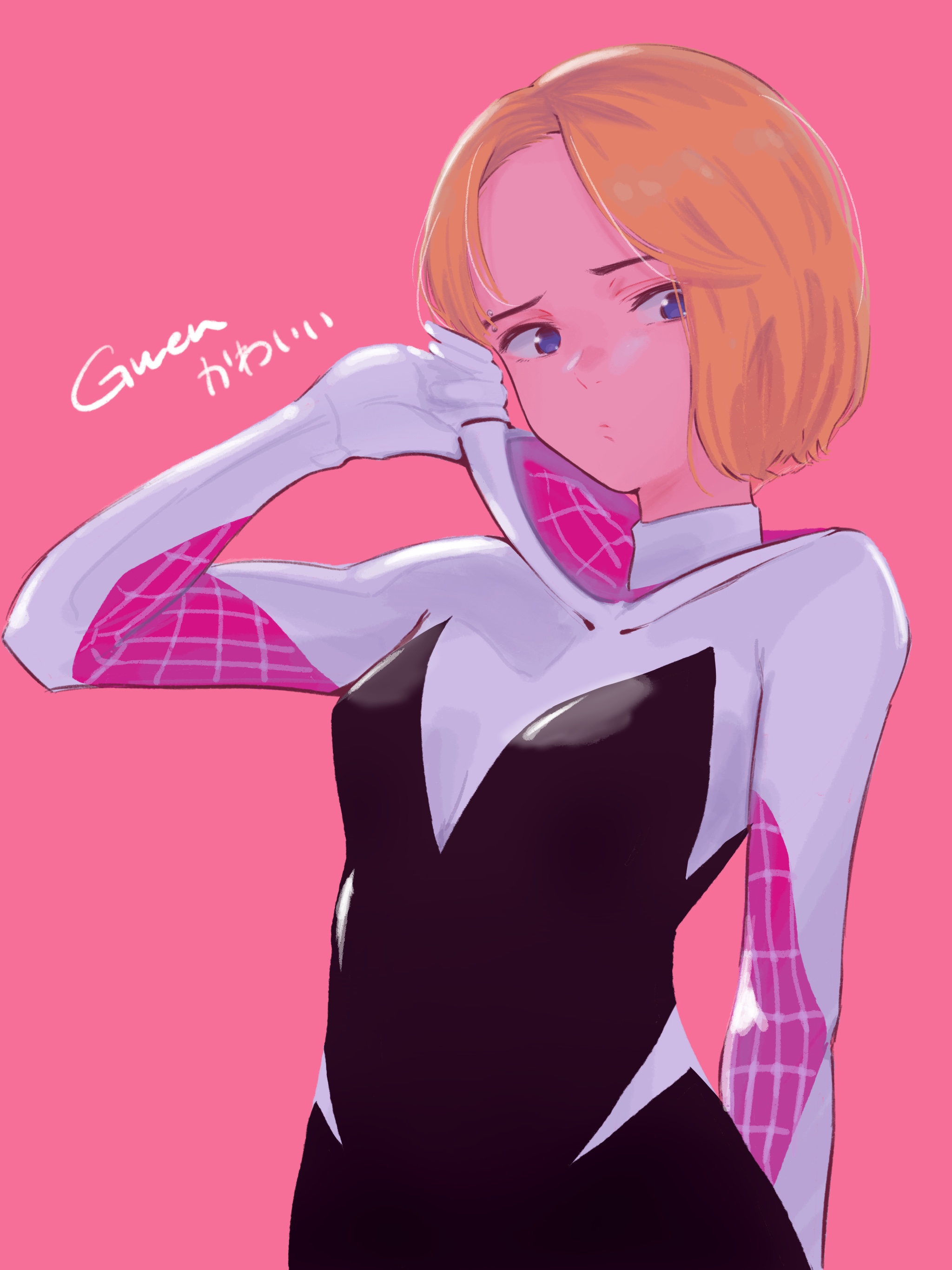 Safebooru - 1girl absurdres asymmetrical hair blonde hair blue eyes bodysuit bonryuu commentary ...
