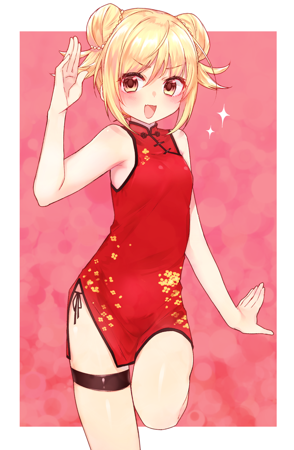 Safebooru - 1girl alternate costume alternate hairstyle blonde hair china dress chinese clothes ...