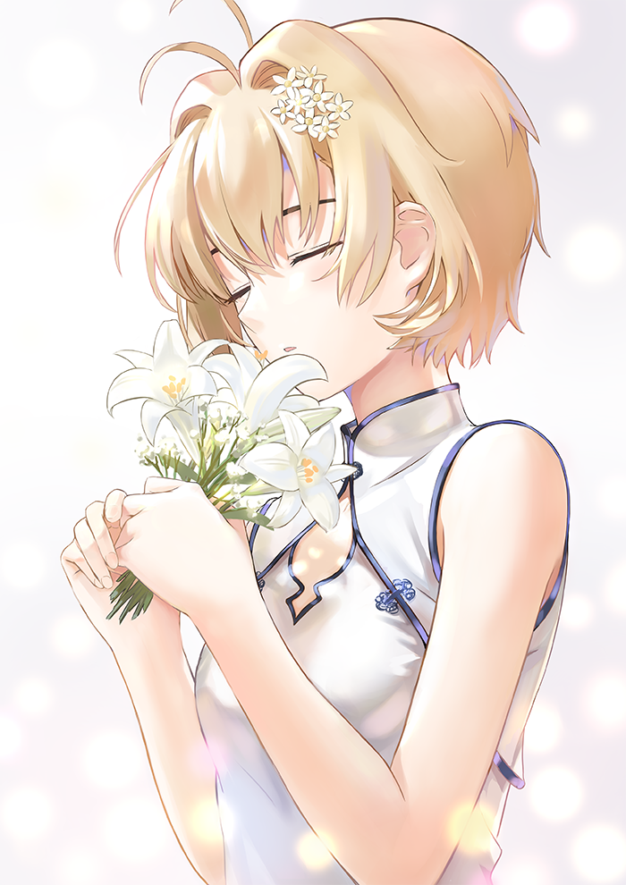 Safebooru - 1girl alternate costume antenna hair bare shoulders brown hair card captor sakura ...