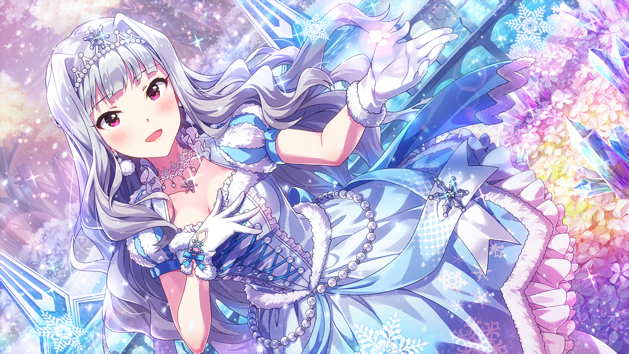 Safebooru - blush dress grey hair idolmaster idolmaster million live! idolmaster million live ...