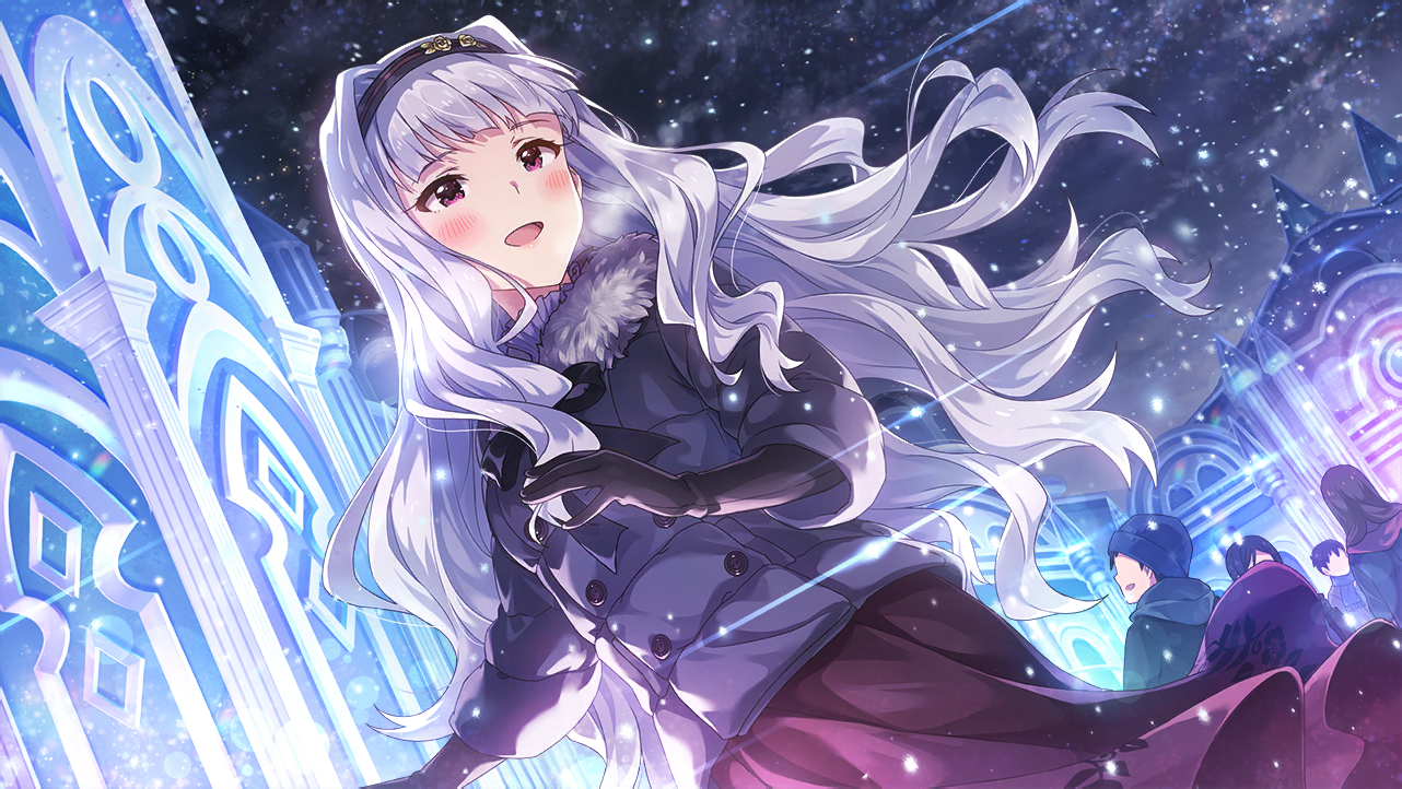 Safebooru - blush dress grey hair idolmaster idolmaster million live! idolmaster million live ...
