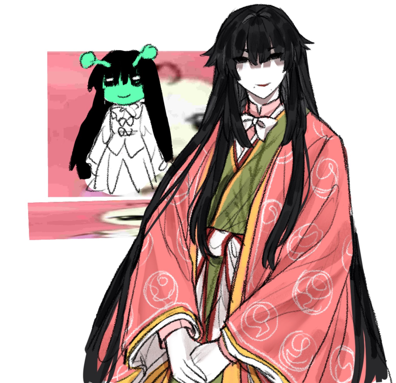 Safebooru - 1girl alien alternate costume antennae bald bald girl black ...