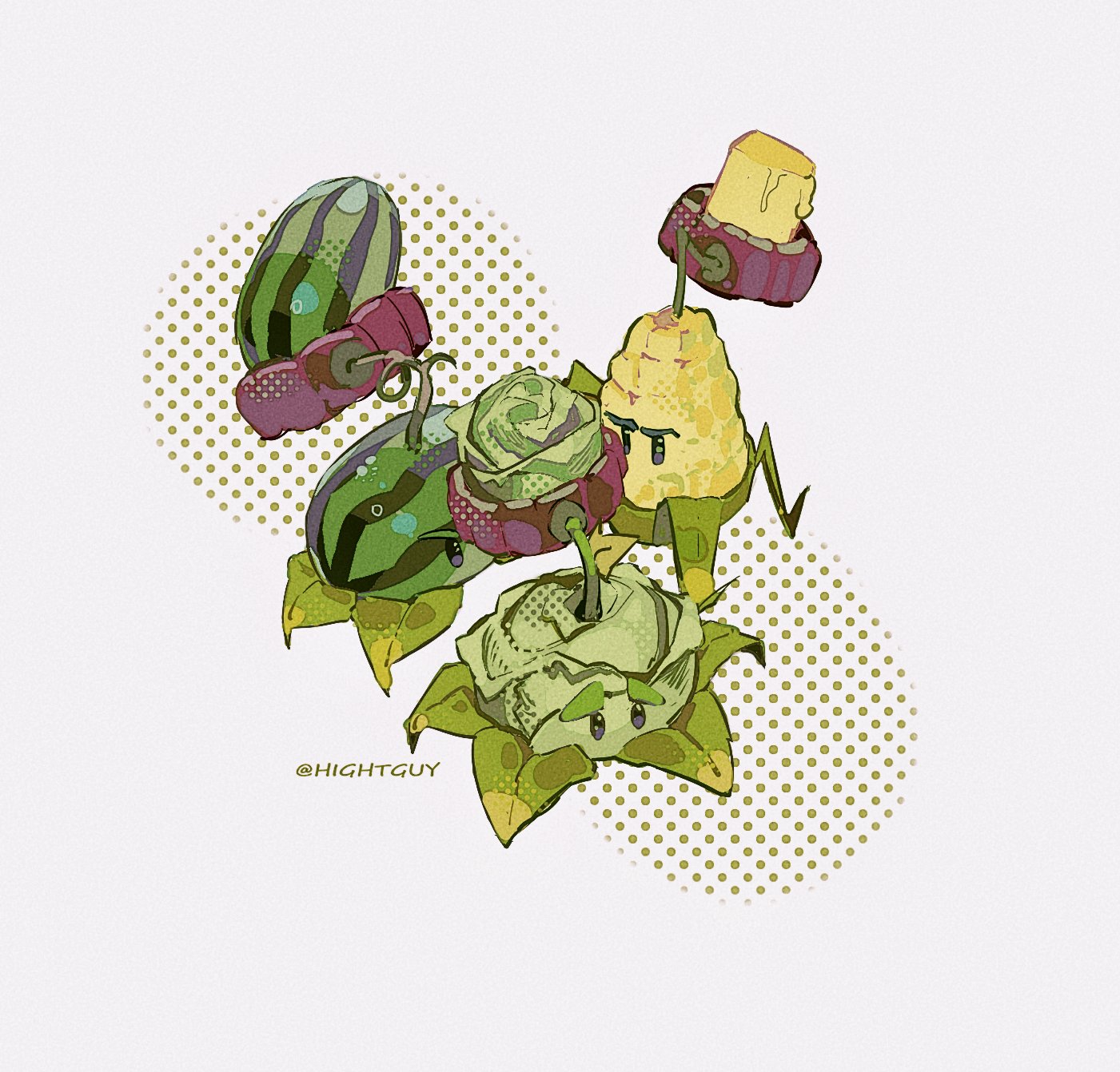 Safebooru - artist name black eyes butter cabbage cabbage-pult (plants ...