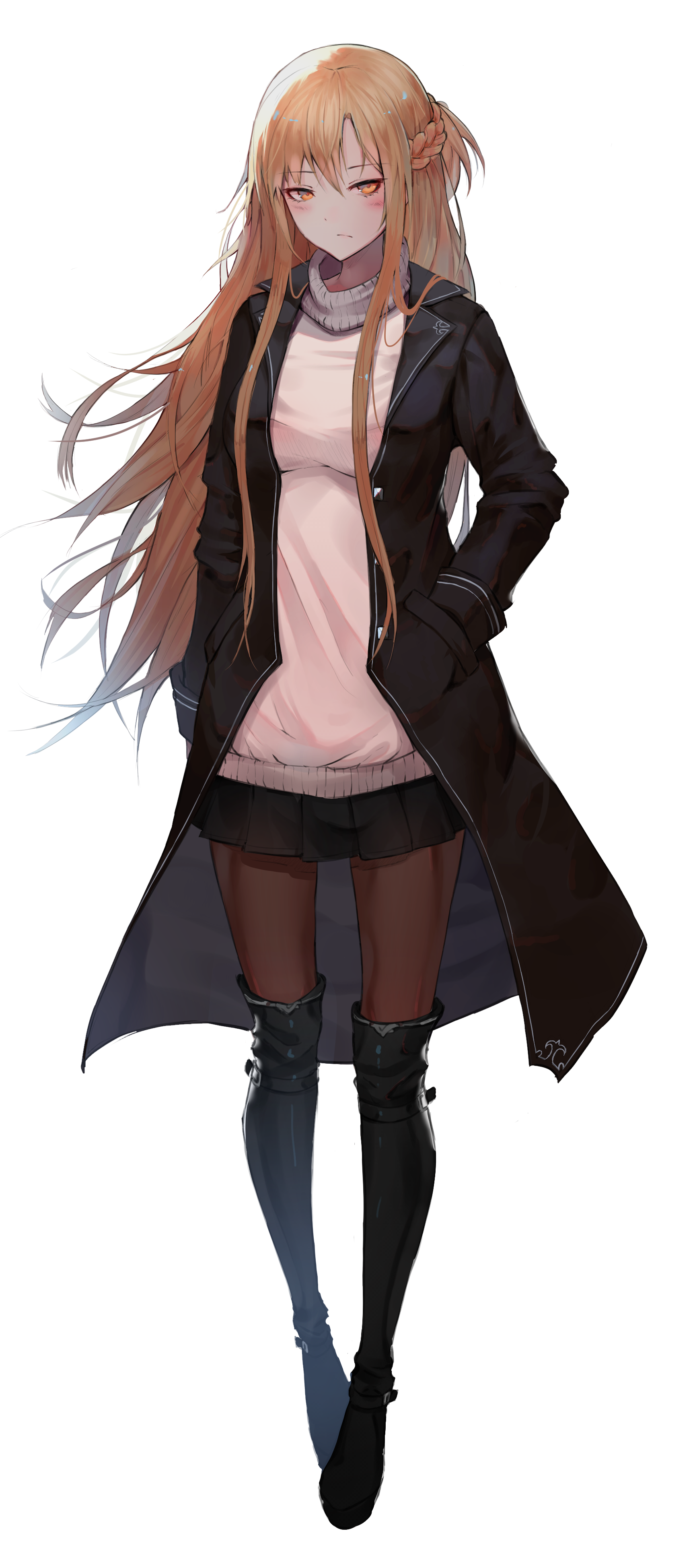 Safebooru 1girl Absurdres Asuna Sao Bangs Black Footwear Black 2255