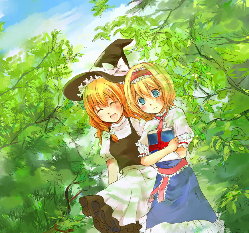 Safebooru - alice margatroid blonde hair blue eyes blush book dress ...