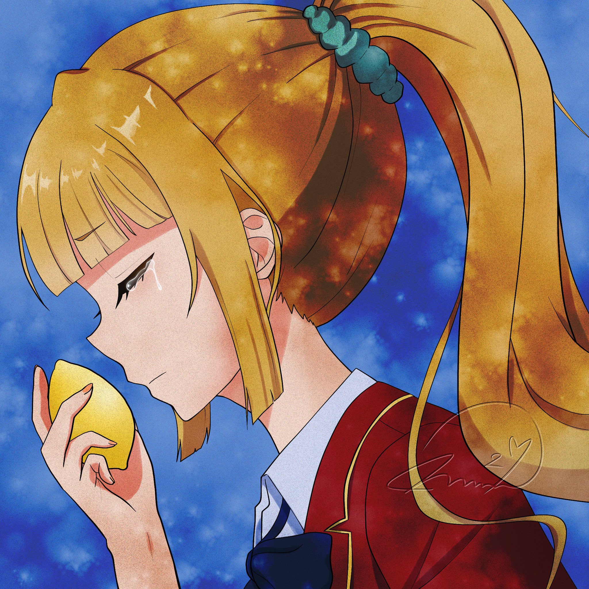 Safebooru - 1girl advanced nurturing high school uniform blonde hair ...