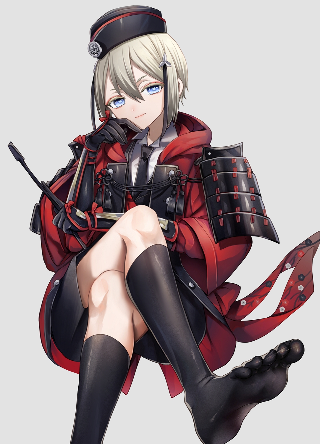 Safebooru - 1boy abandon ranka armor black gloves black legwear blonde hair blue eyes gloves ...