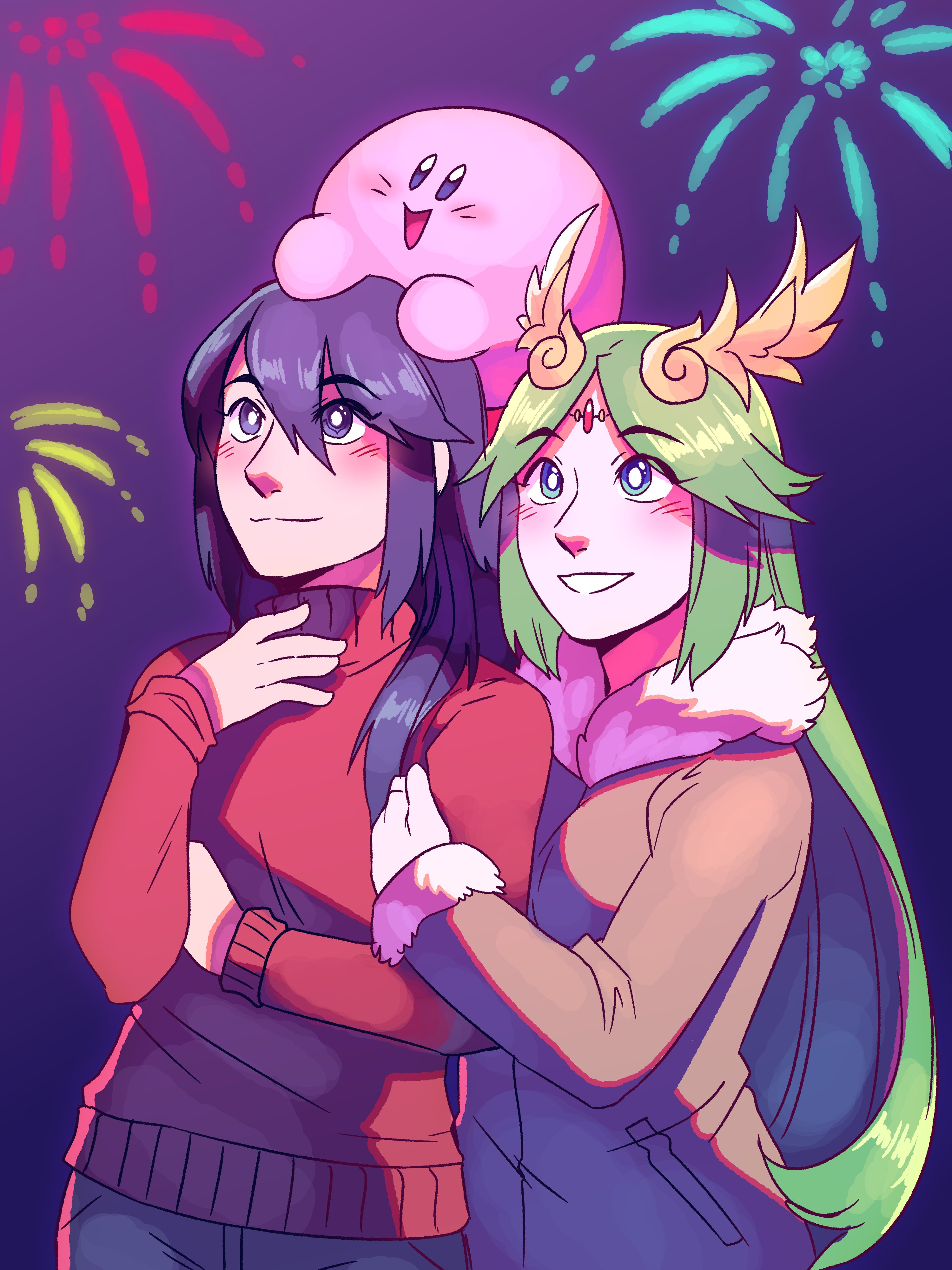 Safebooru - 1other 2girls absurdres blue eyes blue hair blush couple fire emblem fire emblem ...