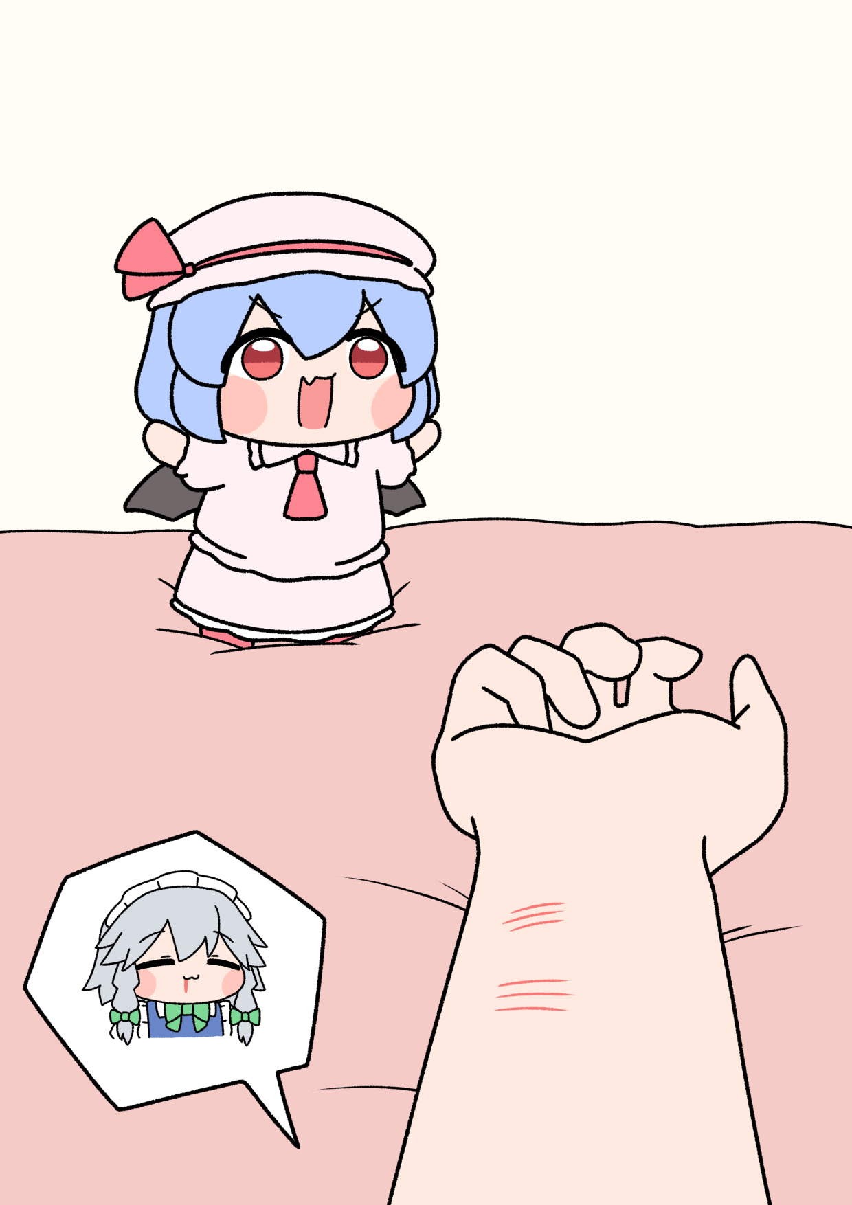 Safebooru - 2girls bat wings black wings blood blood from mouth blush ...