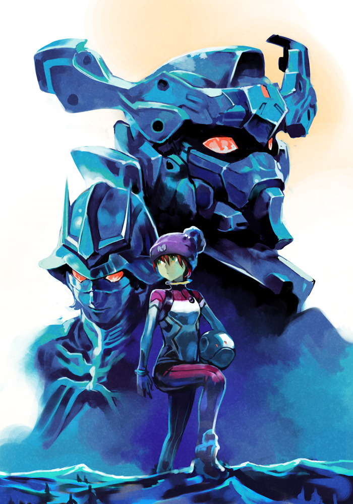 Safebooru - 1boy 1girl amate yuzuriha beanie char aznable closed mouth ...