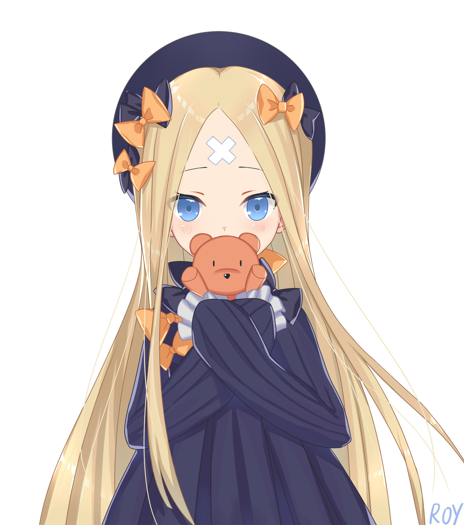 Safebooru - 1girl abigail williams (fate/grand order) bangs black bow black dress black hat ...