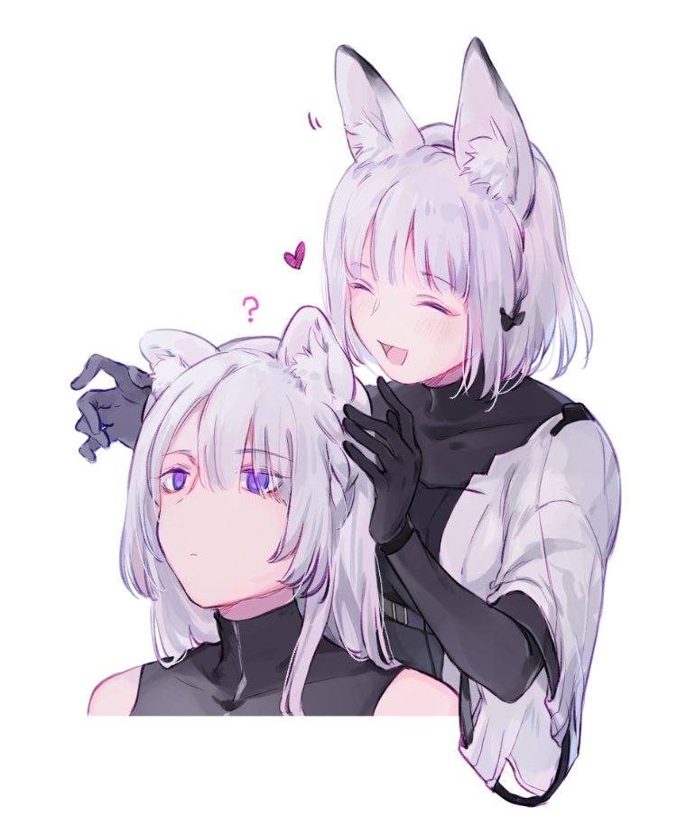 Safebooru - 2girls ? ak-15 (girls frontline) animal ear fluff animal ...