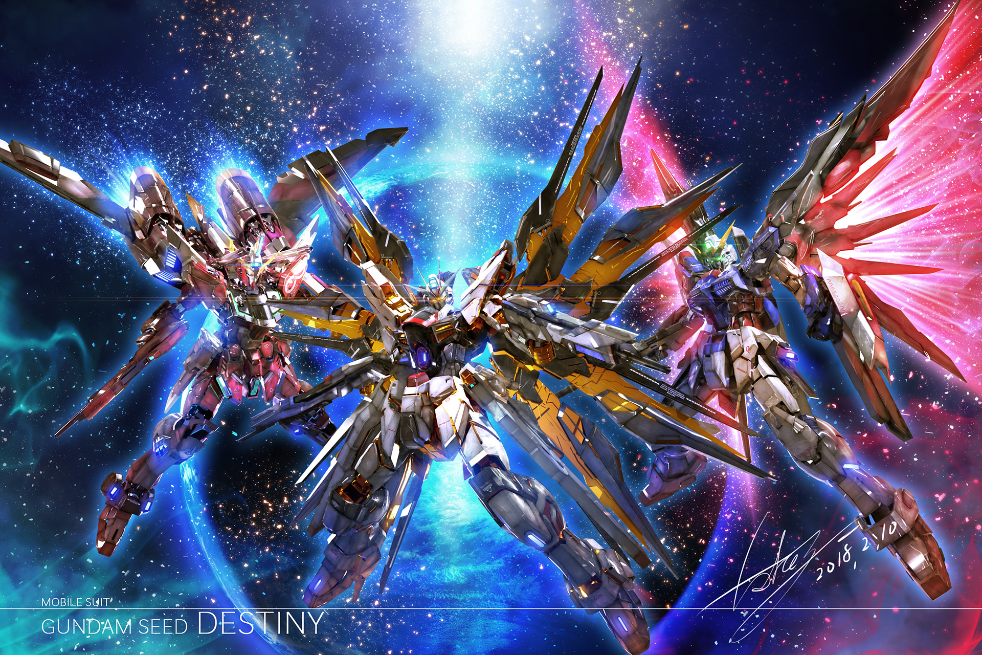 Safebooru - beam rifle destiny gundam earth energy gun english text ...