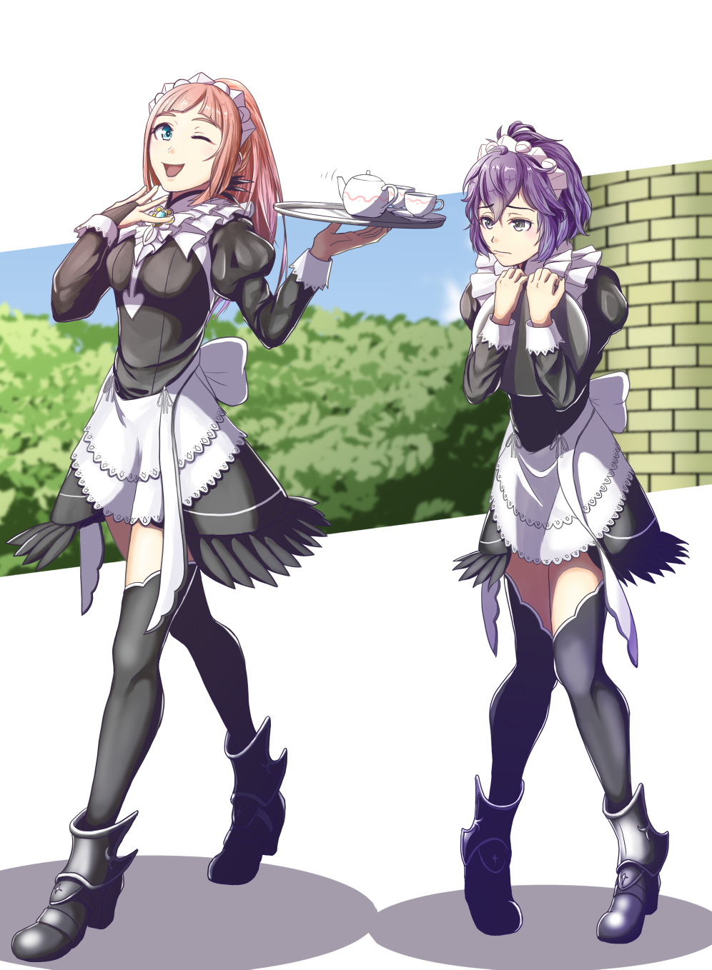 Safebooru - 2girls bernadetta von varley boots felicia (fire emblem ...