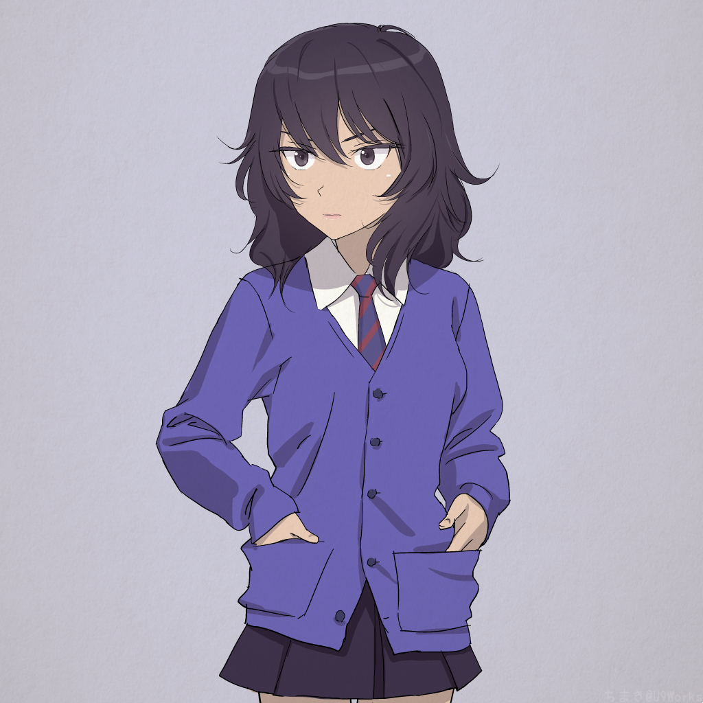 Safebooru - 1girl akagi (fmttps) andou (girls und panzer) artist name bangs bc freedom school ...