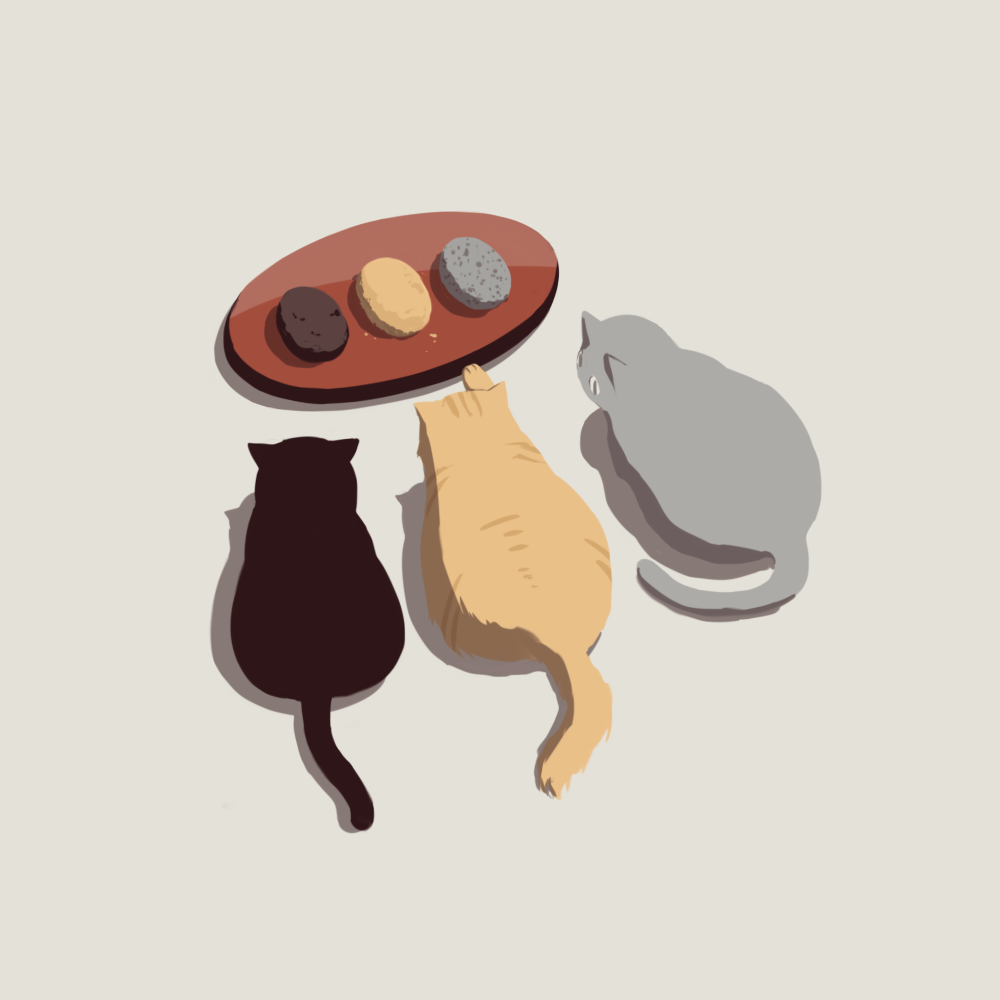 Safebooru - avogado6 black cat brown cat cat cat focus color ...