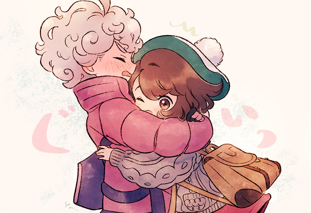 Safebooru - 1boy 1girl backpack bag bangs bede (pokemon) blush brown bag brown eyes brown hair ...