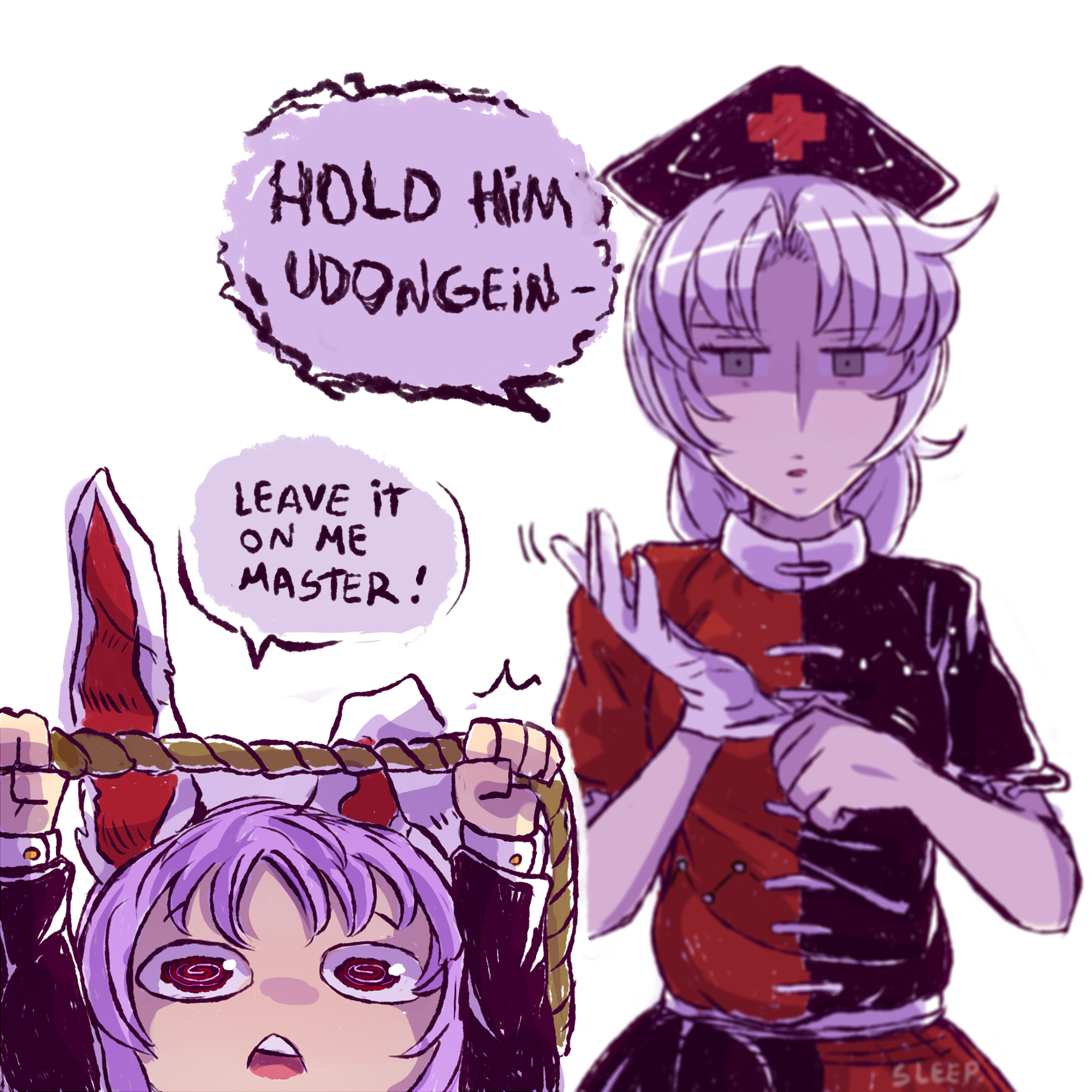 Safebooru - /\/\/\ 2girls @ @ adjusting clothes adjusting gloves animal ears arms up artist name ...