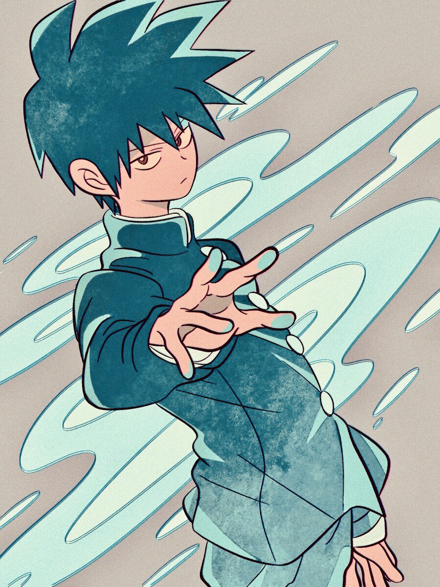 Safebooru - 1boy black hair brown eyes cowboy shot gakuran grey ...