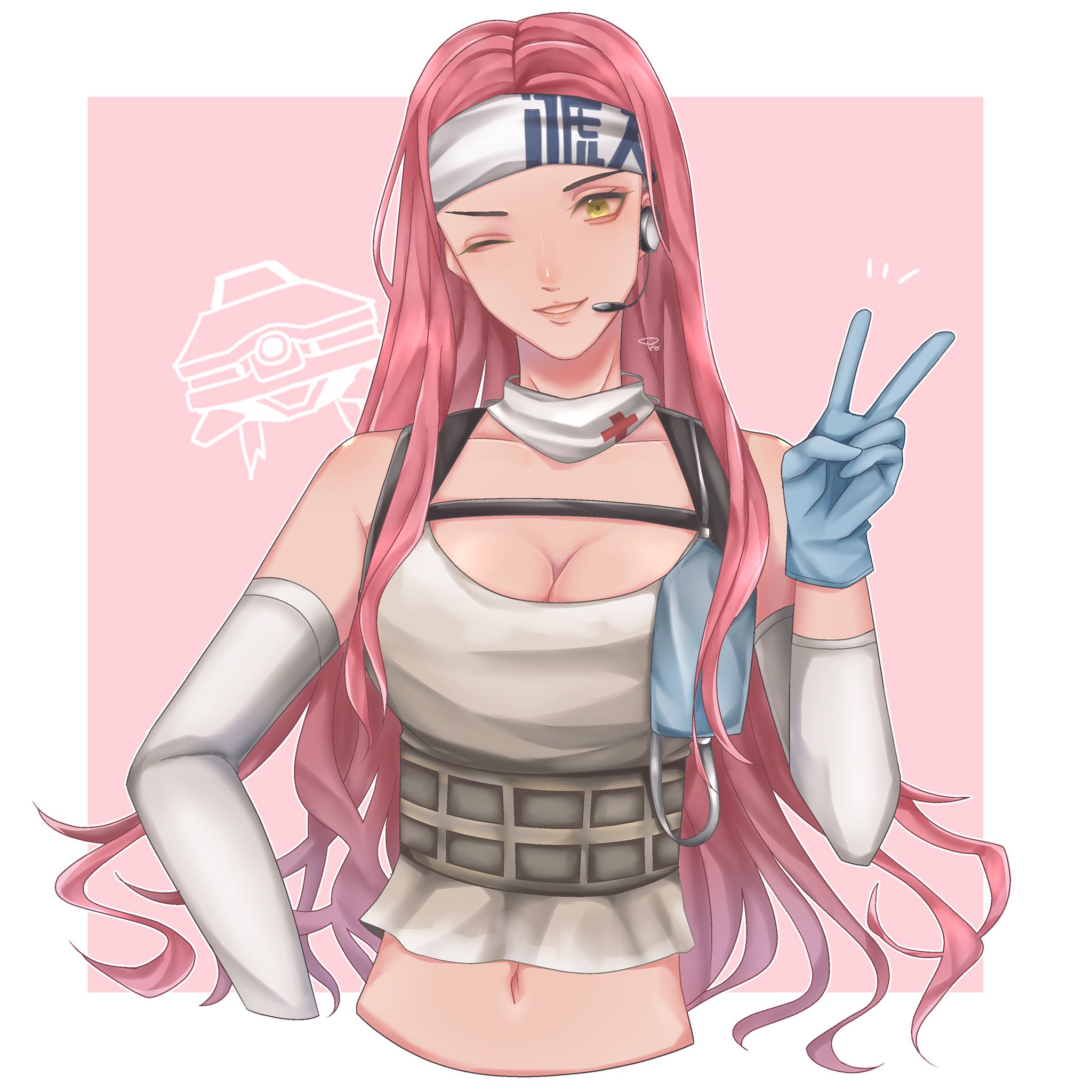 Safebooru - 1girl ;d alternate hair length alternate hairstyle apex legends arm warmers bare ...