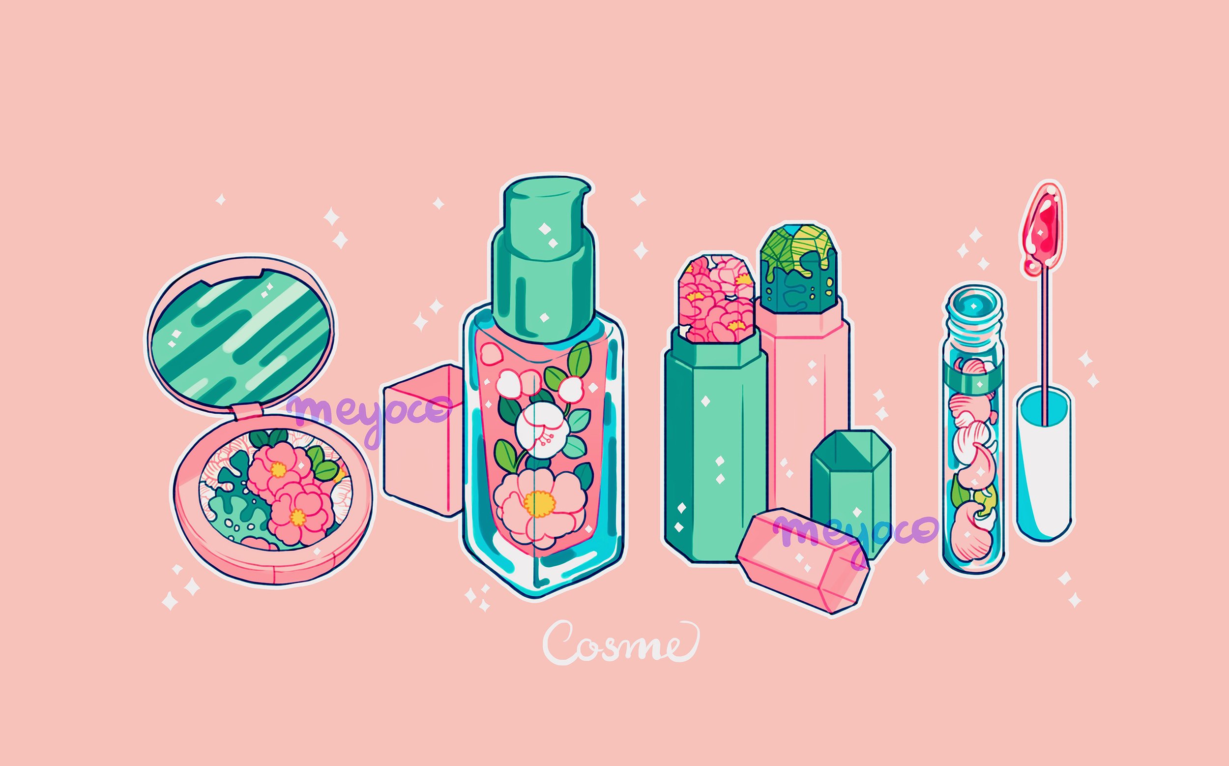 Safebooru - artist name flower highres leaf meyoco mirror no humans ...