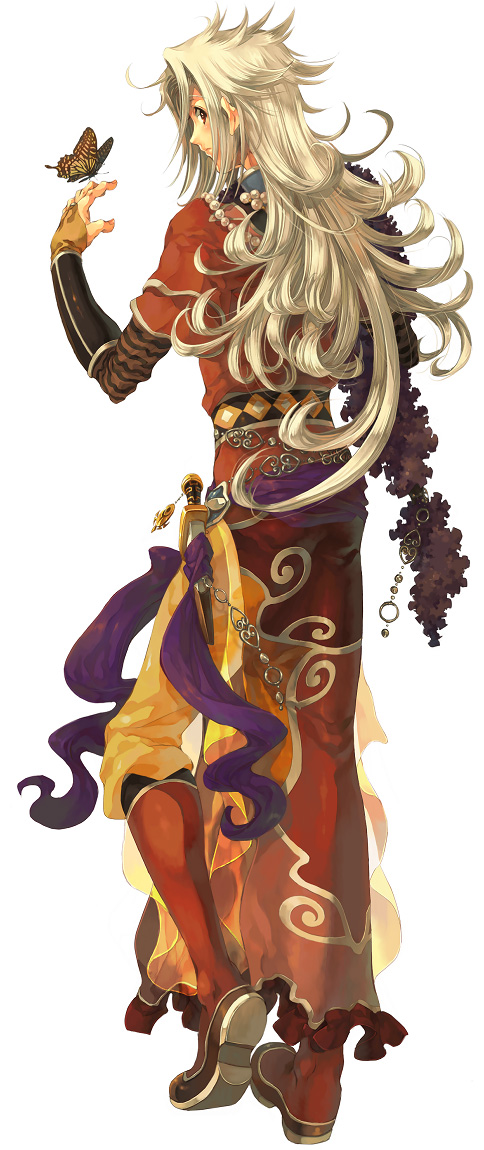 Safebooru - 1boy ahoge bead necklace beads bug butterfly feet out of ...