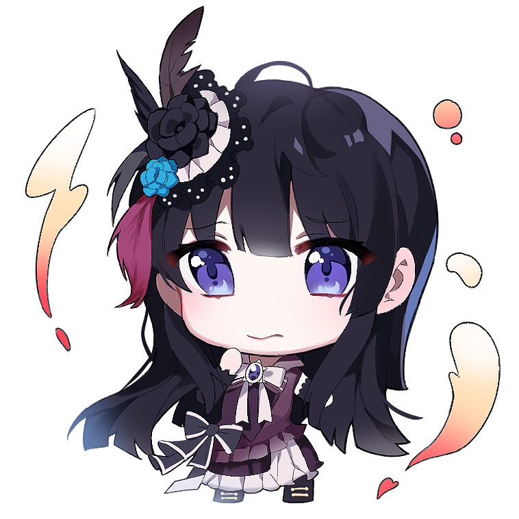 Safebooru - 1girl arm warmers bang dream! bangs black dress black feathers black flower black ...