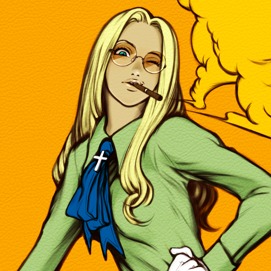 Safebooru - 1girl aqua eyes blonde hair blue bow blue neckwear bow ...