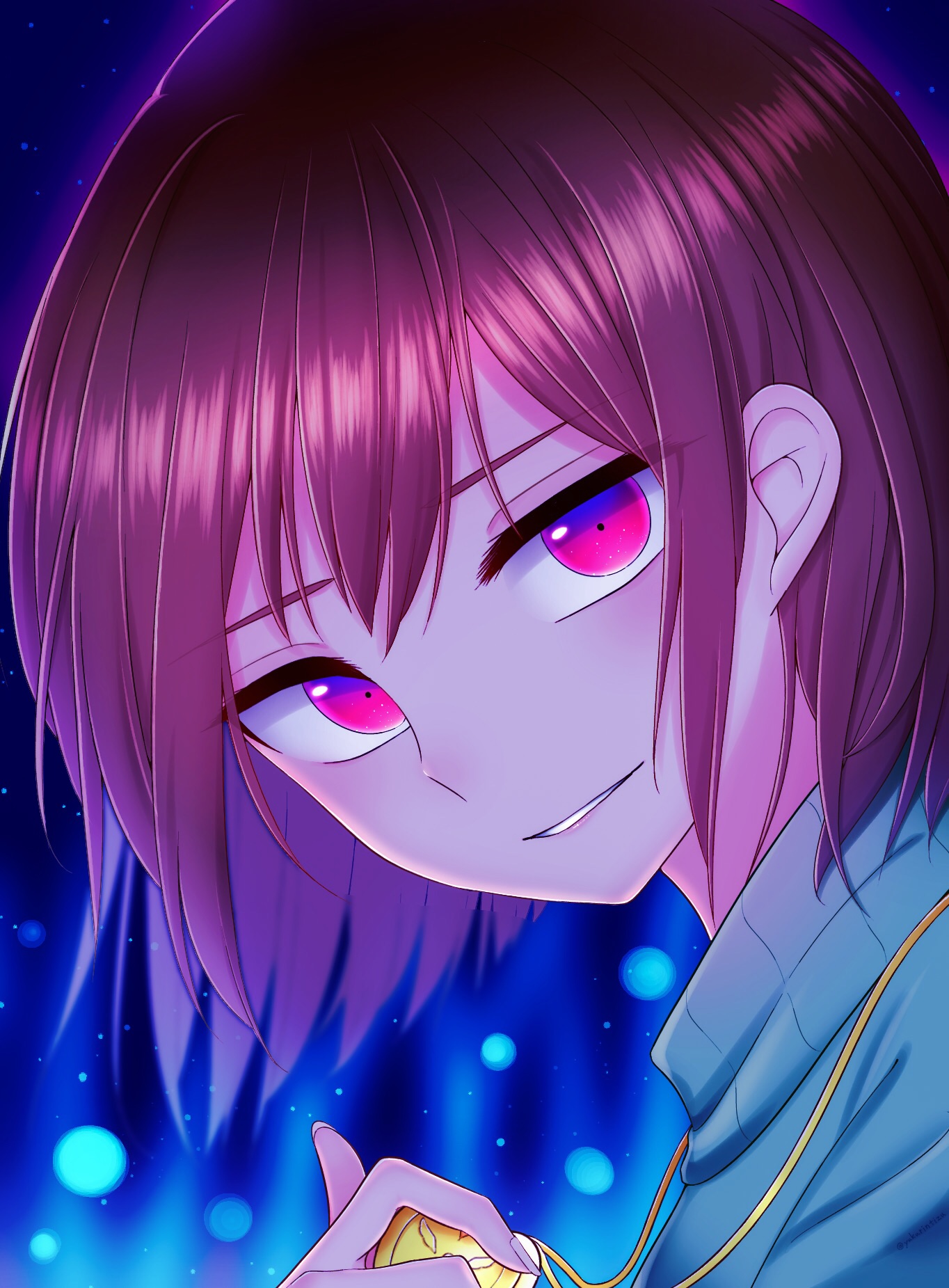 Safebooru - 1other blue sweater brown hair chara (undertale) commentary ...