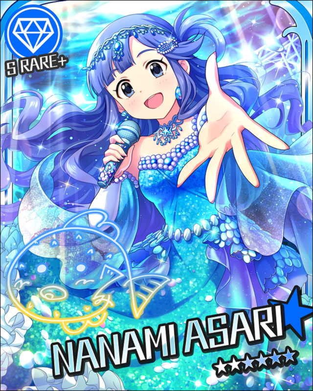 Safebooru - asari nanami blue eyes blue hair blush character name dress idolmaster idolmaster ...