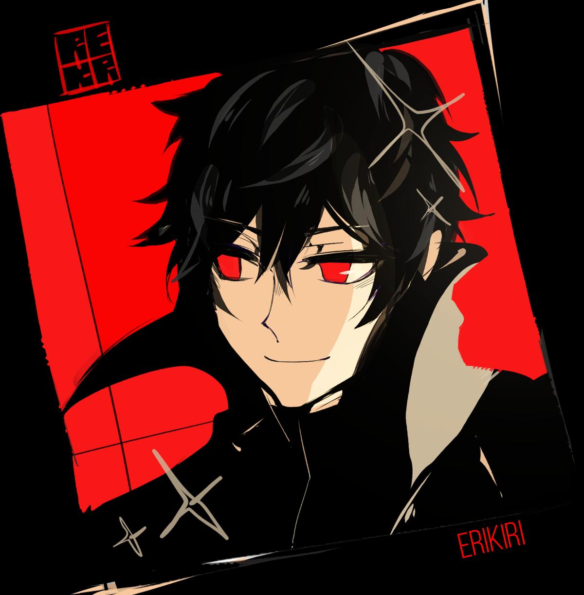 Safebooru - 1boy amamiya ren atlus black hair eri (erikiri) gloves highres male focus megami ...