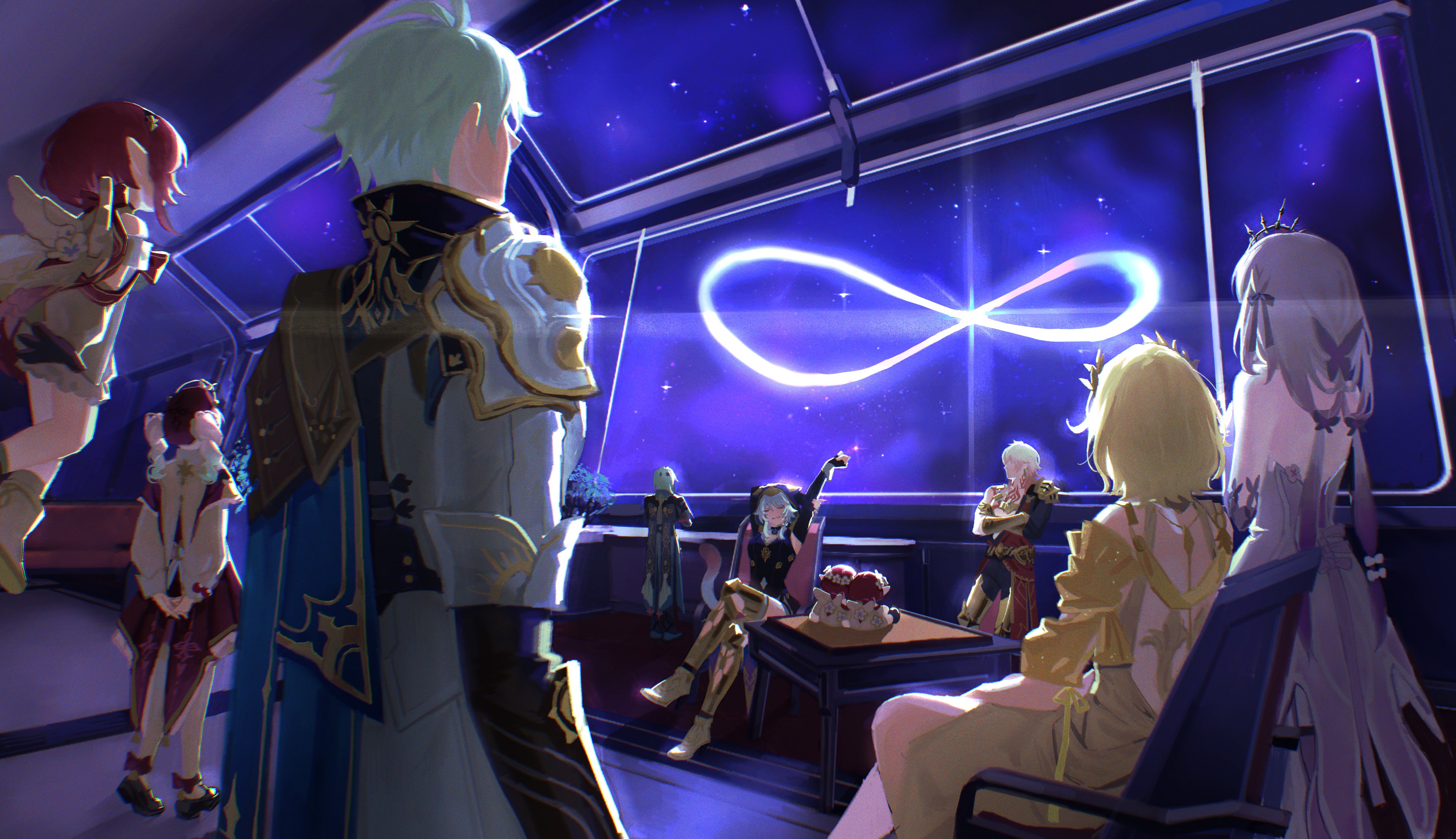 Safebooru - 35684187031 3boys 5boys absurdres aglaea (honkai: star rail) anaxa (honkai: star ...