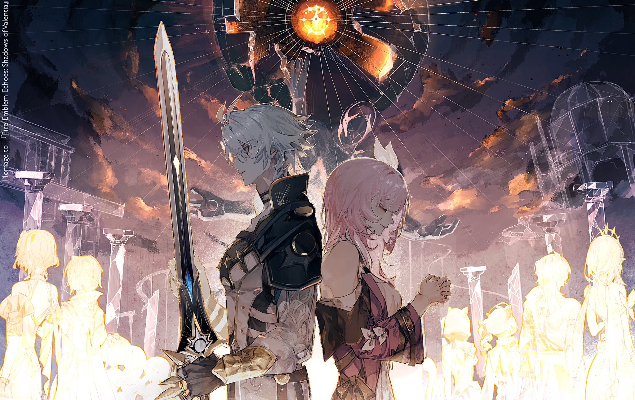Safebooru - 1boy 1girl aglaea (honkai: star rail) alt text anaxa ...