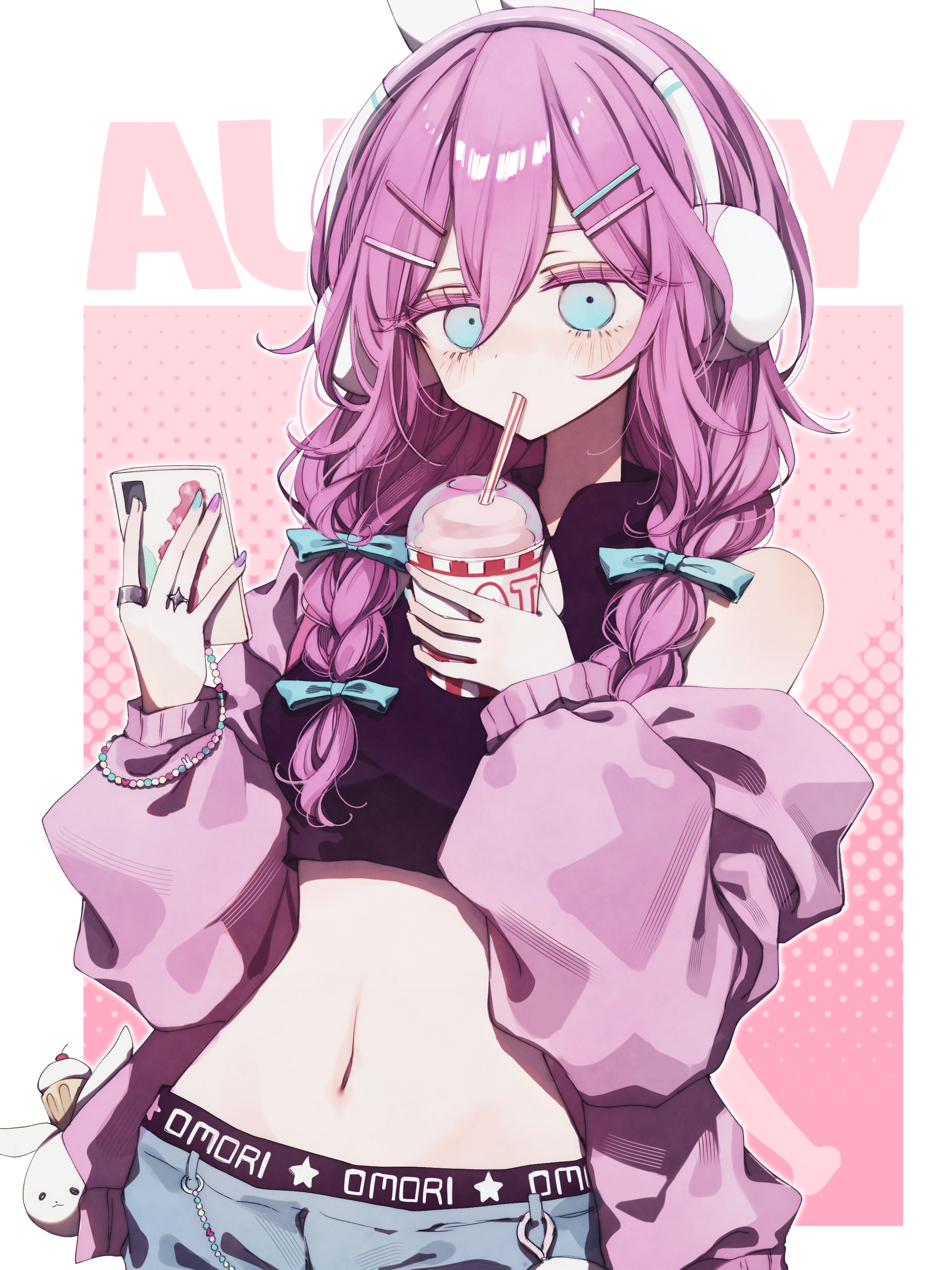 Safebooru - 1girl absurdres alternate hairstyle aubrey (faraway) (omori) aubrey (omori) bare ...